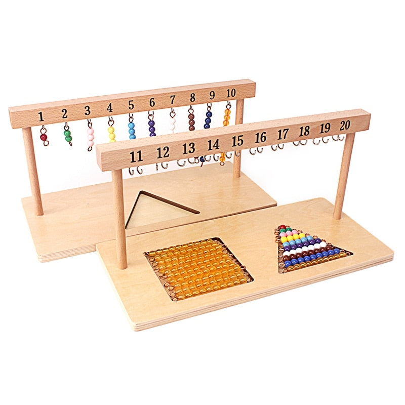 Montessori Teaching Math Toys Digitals Numbers 1-20 Hanger And Color B ...